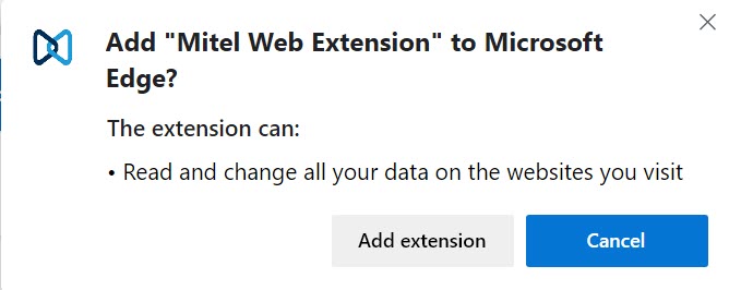Installing Mitel Web Extension